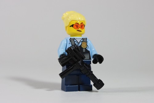 LEGO® City Police Minifigure Woman Officer SWAT Team Gun Blode Safety ...