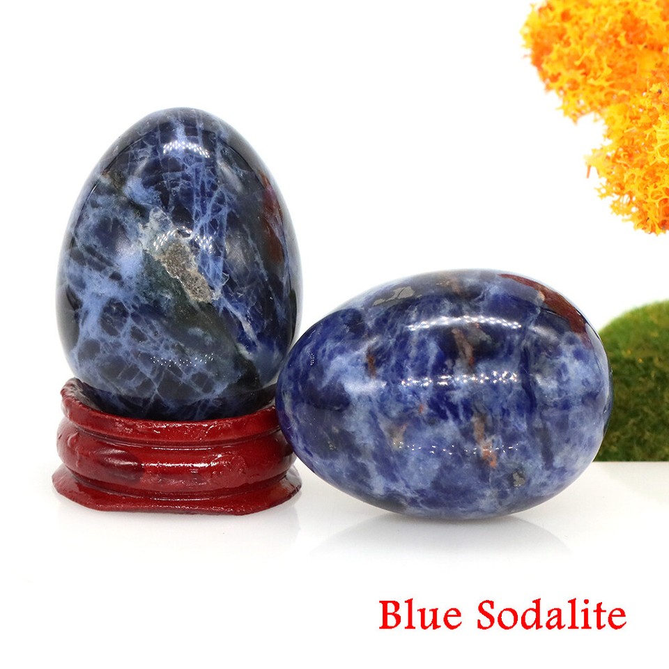 30x40mm Yoni Egg Shape Stone Natural Healing Crystal Mineral Massage ...