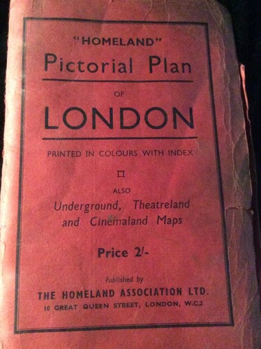 Homeland Pictorial Plan Of London By Homeland Assoc. LTD 1930’s | eBay UK