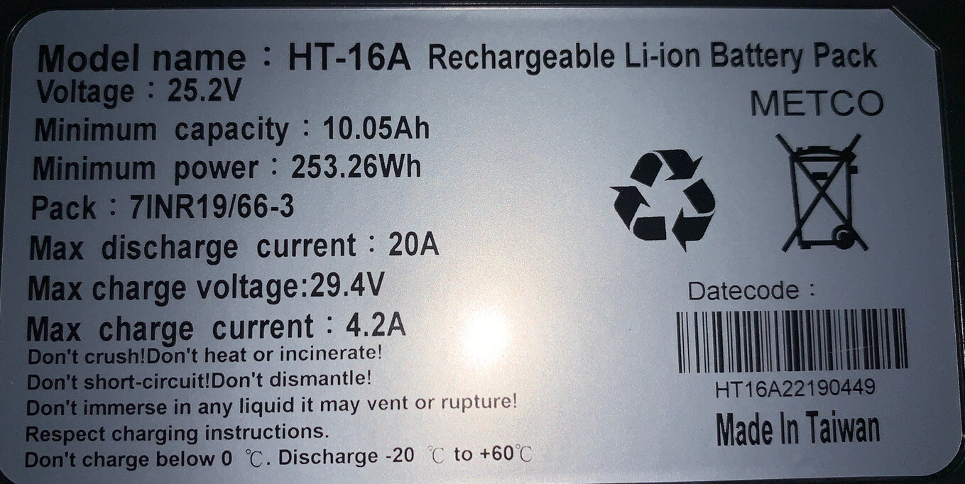 LITHIUM BATTERY PACK Drive AUTO FOLDING Mobility Boot Scooter 10.05Ah ...