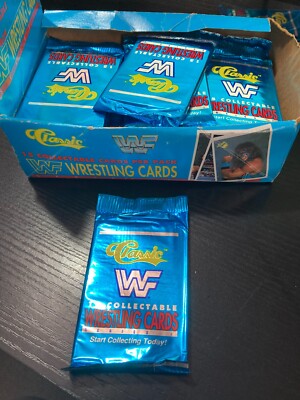 1990 Series 1 Classic WWF Trading Cards Blue Packet x 1 New Sealed Pack ...