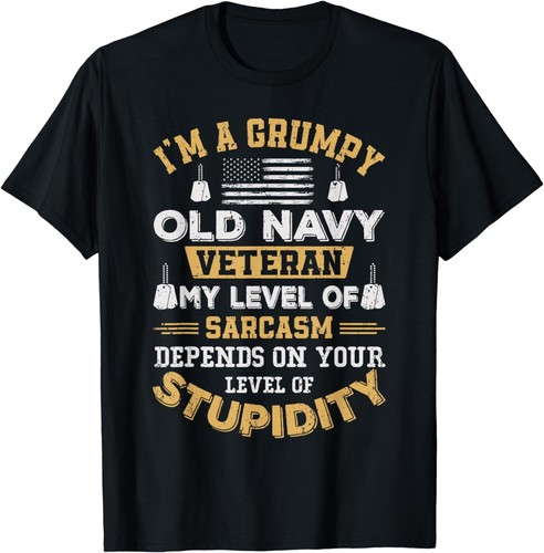 Funny Grumpy Old Veteran Patriotic Funny Military Veteran USA Unisex T ...