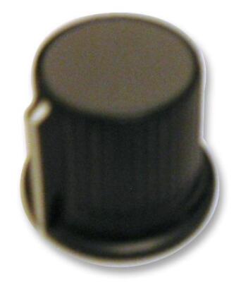 28mm Instrument Knob, Black with Grey Top, 6mm Round Shaft - CP-LB28-5 ...