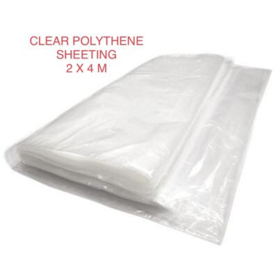 Heavy Duty Clear Polythene Plastic Sheeting (2 X 4M) 500G | eBay UK