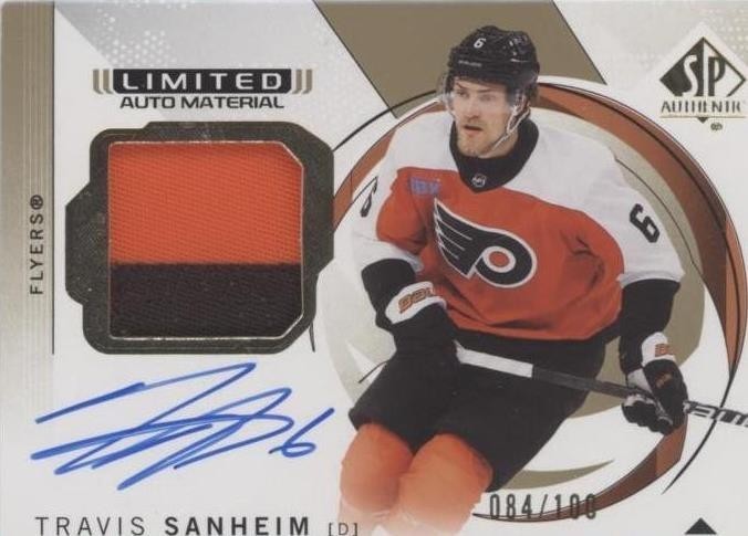 2024-25 Sp Authentic - Travis Sanheim #47 Limited Auto Material /100 ...