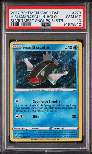Basculin SWSH273 HD Holo Cosmos Silver Tempest Pokemon Black Star Promo ...