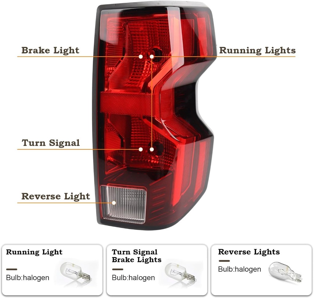 For 2023 2024 2025 Chevrolet Colorado Halogen Tail Light with Bulb ...