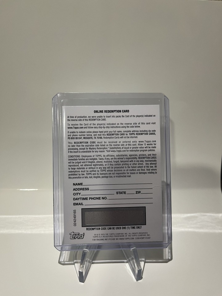 2025 Bowman Prospect Mega Auto Gold Parallel Redemption Card Jesus Made ...