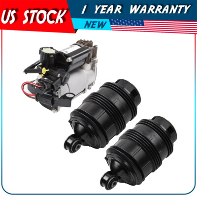 3Pcs Rear Air Suspension Spring & Compressor For Mercedes E350 E500 ...
