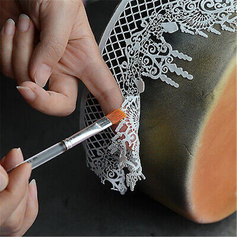 Embosser Mat Fondant Mold Cake Sugarcraft Crown Decorating Silicone Mould Lace | eBay