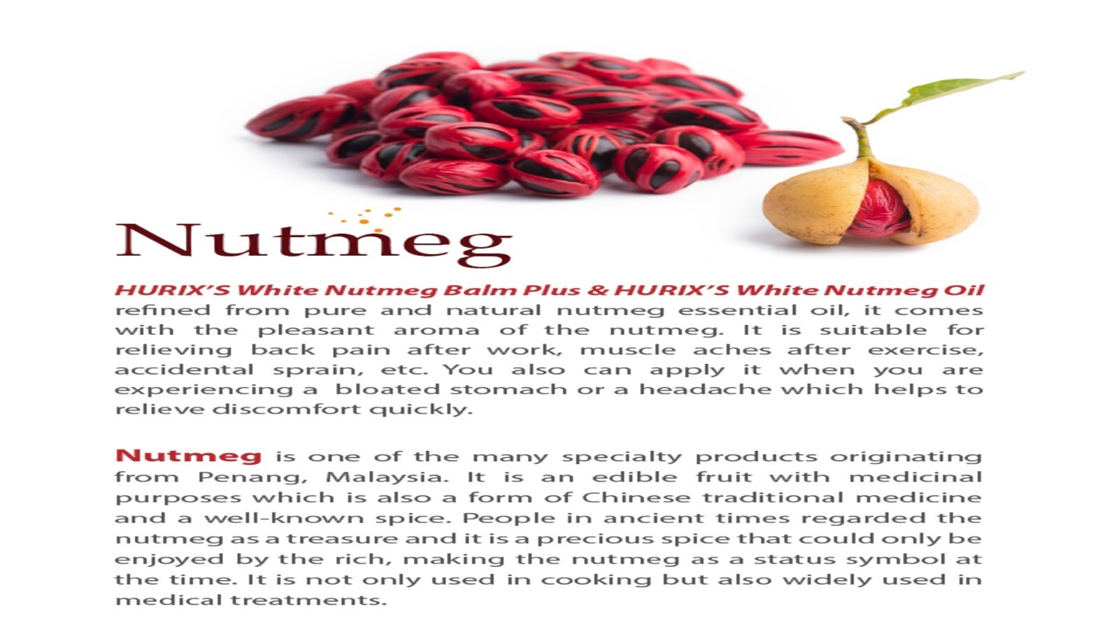 2 x 10g Hurix's Salap Pala Penang Nutmeg Balm Relieve Cold Headache ...