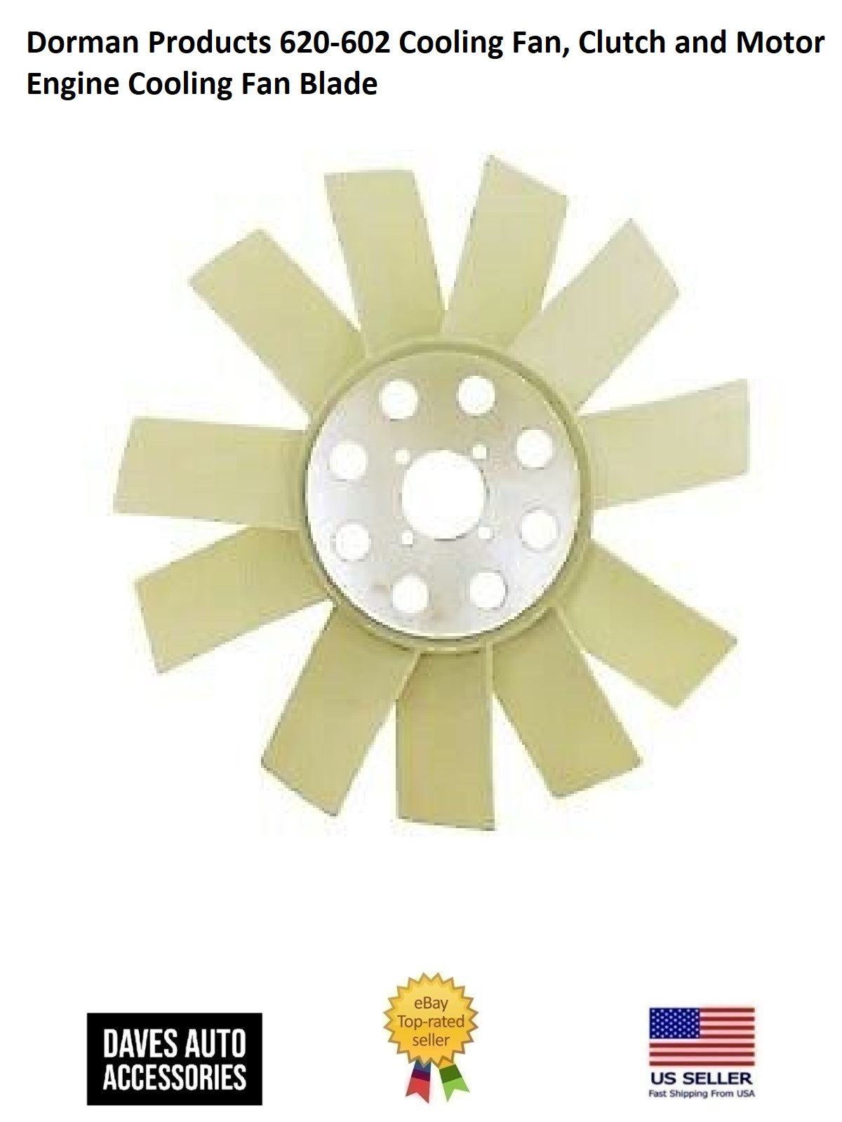 Dorman Products 620-602 Cooling Fan, Clutch and Motor Engine Cooling ...