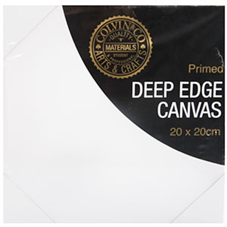 20 x 20 cm Deep Edge Art White Canvas Triple Primed 3D Wedges BOX OF 6 ...