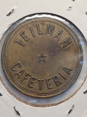 Fresno, CA School Lunch Token: Teilman Cafeteria - Vintage & Original ...