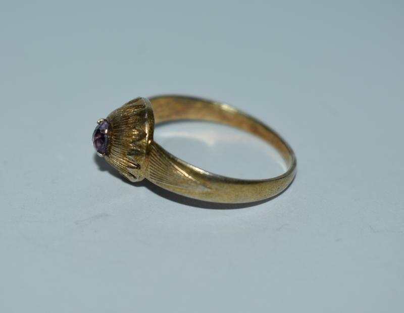 Vintage Elegant Ring Silver 875 Standart Gold Plated Stamp Jewelry Rare ...