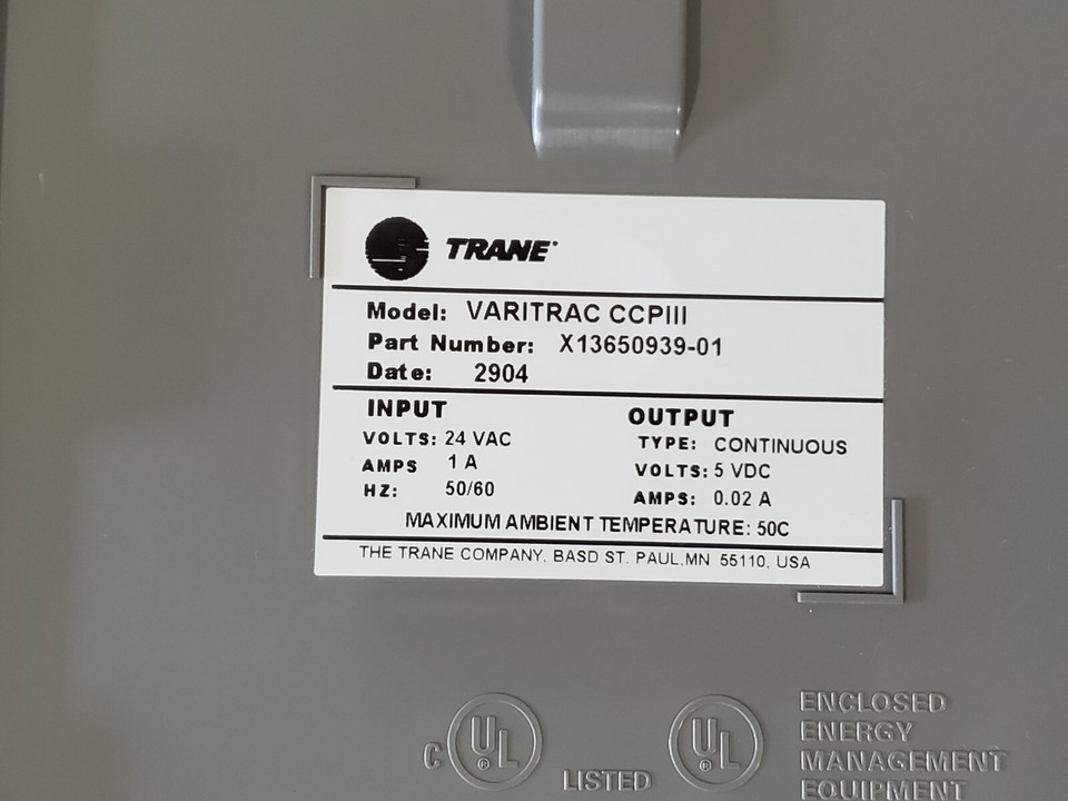 Trane Varitrac CCPIII Control Panel - Untested | eBay