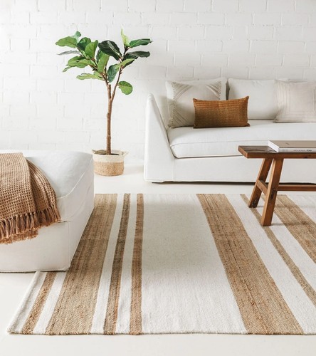 Bohemian Natural Jute Rug, Harlequin Trellis Area Rug, Moroccan Stripe ...