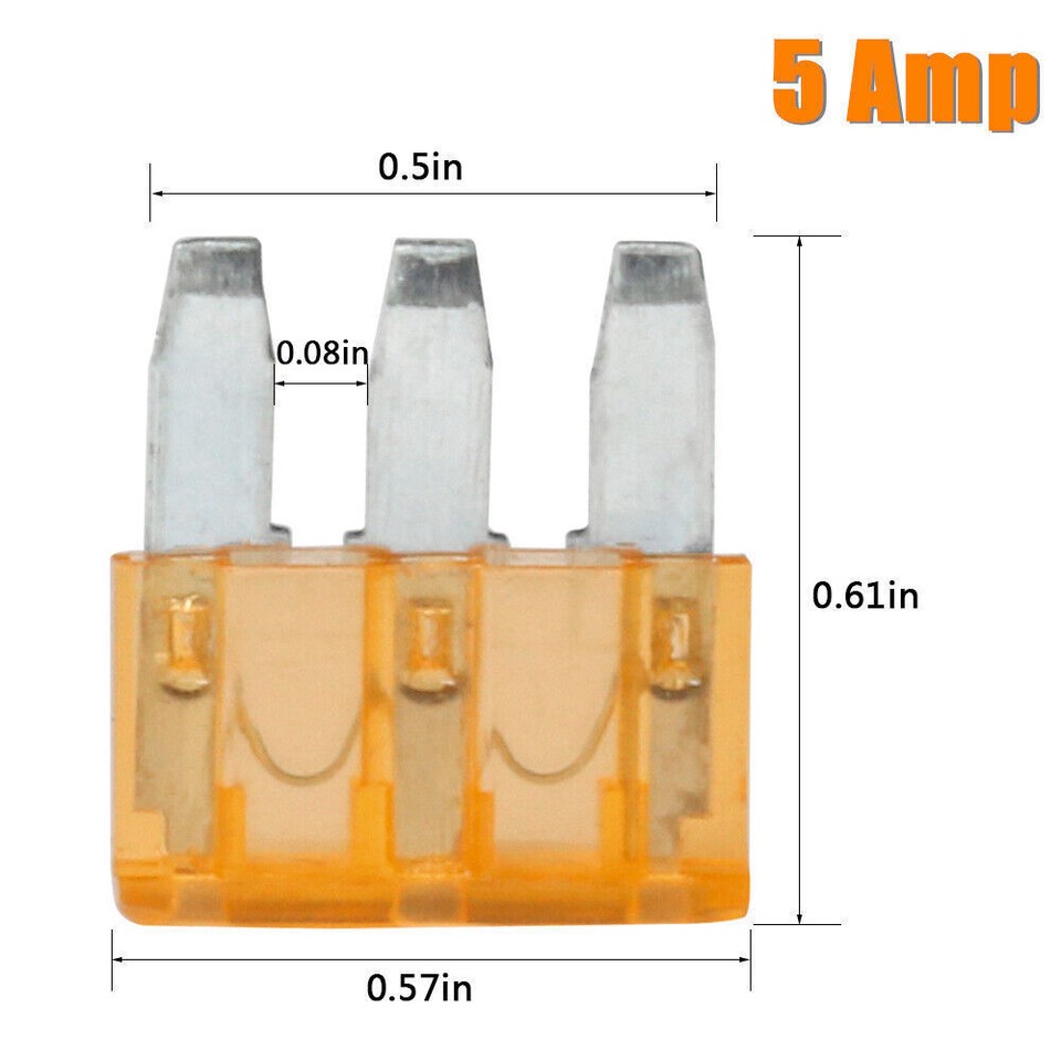 25PCS 5A 7.5A 10A 15A 20A Micro3 Fuse ATL Car Blade Fuses Assortment ...