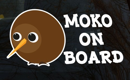 Cute Baby Moko on Board Baby on Board Maori NZ LARGE 3M Vinyl 300x150 ...