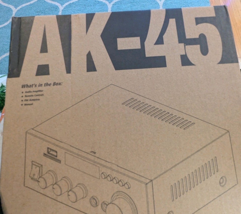 AK-45 Stereo Amplifier Bluetooth FM USB SD Mic Inputs Remote New Open ...