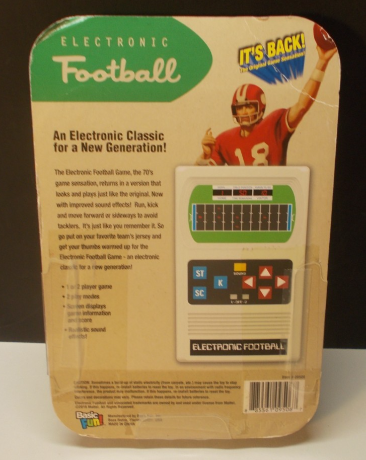Basic Fun Retro Handheld Football Electronic Game, One Size - White for ...