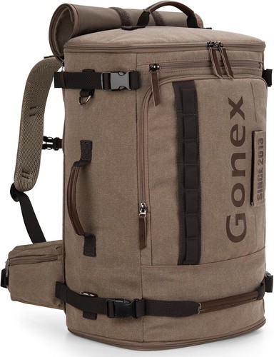 Gonex Canvas Travel Backpack, Large 3-in-1 Convertible Vintage Laptop ...