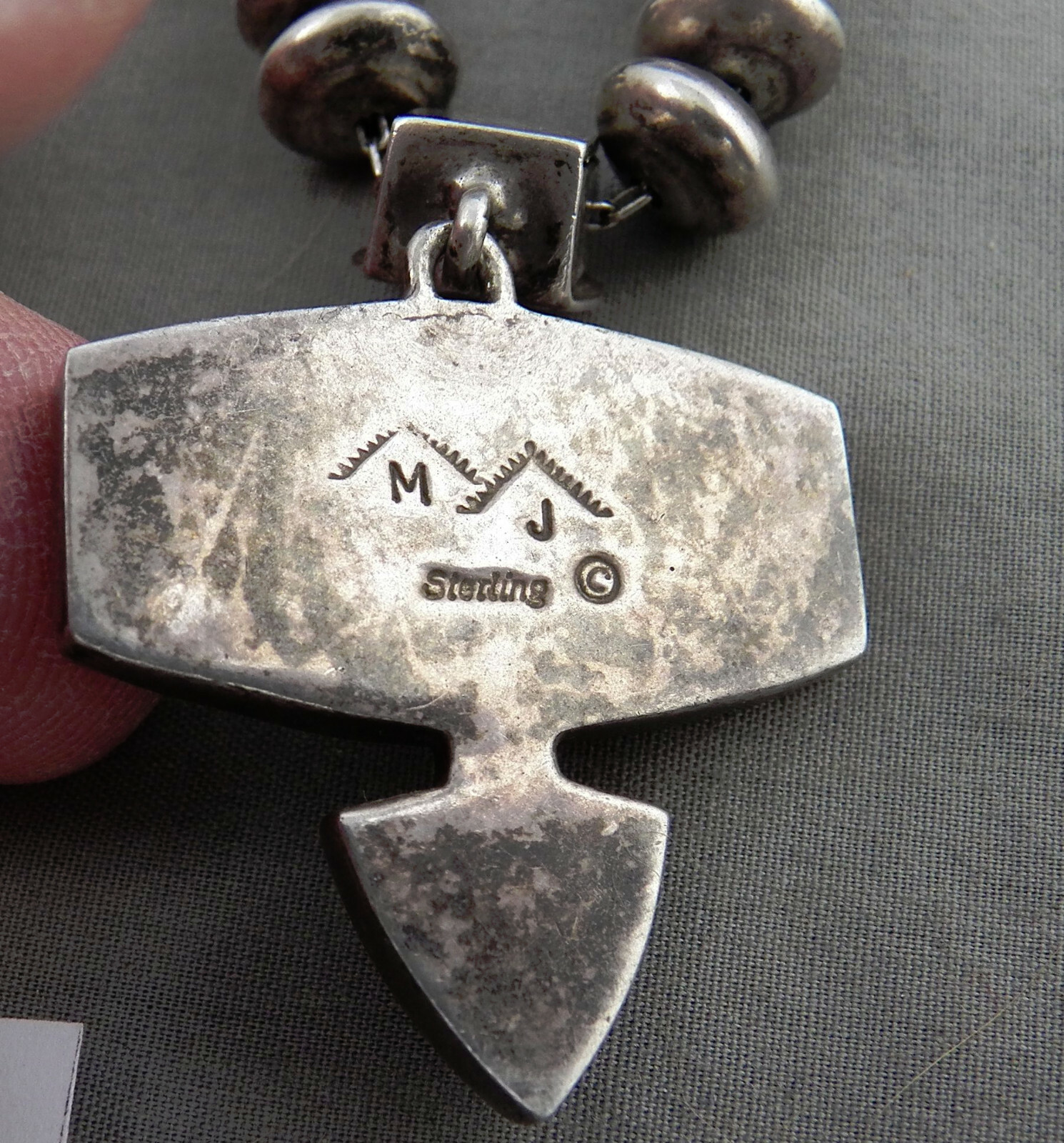 Contemporary Necklace w/ Inlaid Landscape Pendant, by Award Winner Mark ...