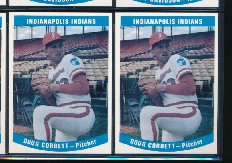 Lot (2) 1979 #12 Doug Corbett Thomas Akins Indianapolis Indians (HN29 ...