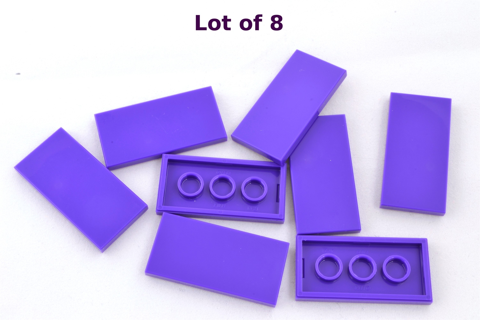 Lego 2x4 Tile Black Azure White Green Gray Brown Red Purple Yellow YOU ...