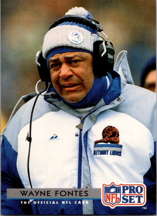 1992 Pro Set #171 Wayne Fontes Head Coach HC Rookie RC Detroit Lions ...