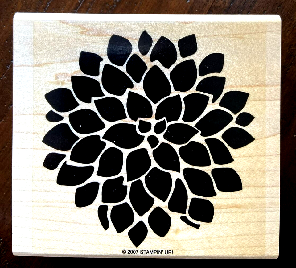 New Stampin' Up! Large Fabulous Flower Blossom Retired Rubber Stamp | eBay