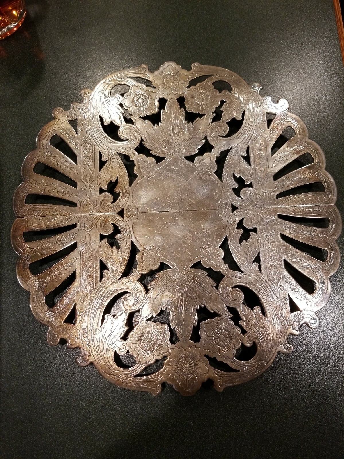 Vintage 10 1/2" X 10" Wallace Silver Plate Expandable Trivet 7333 | eBay