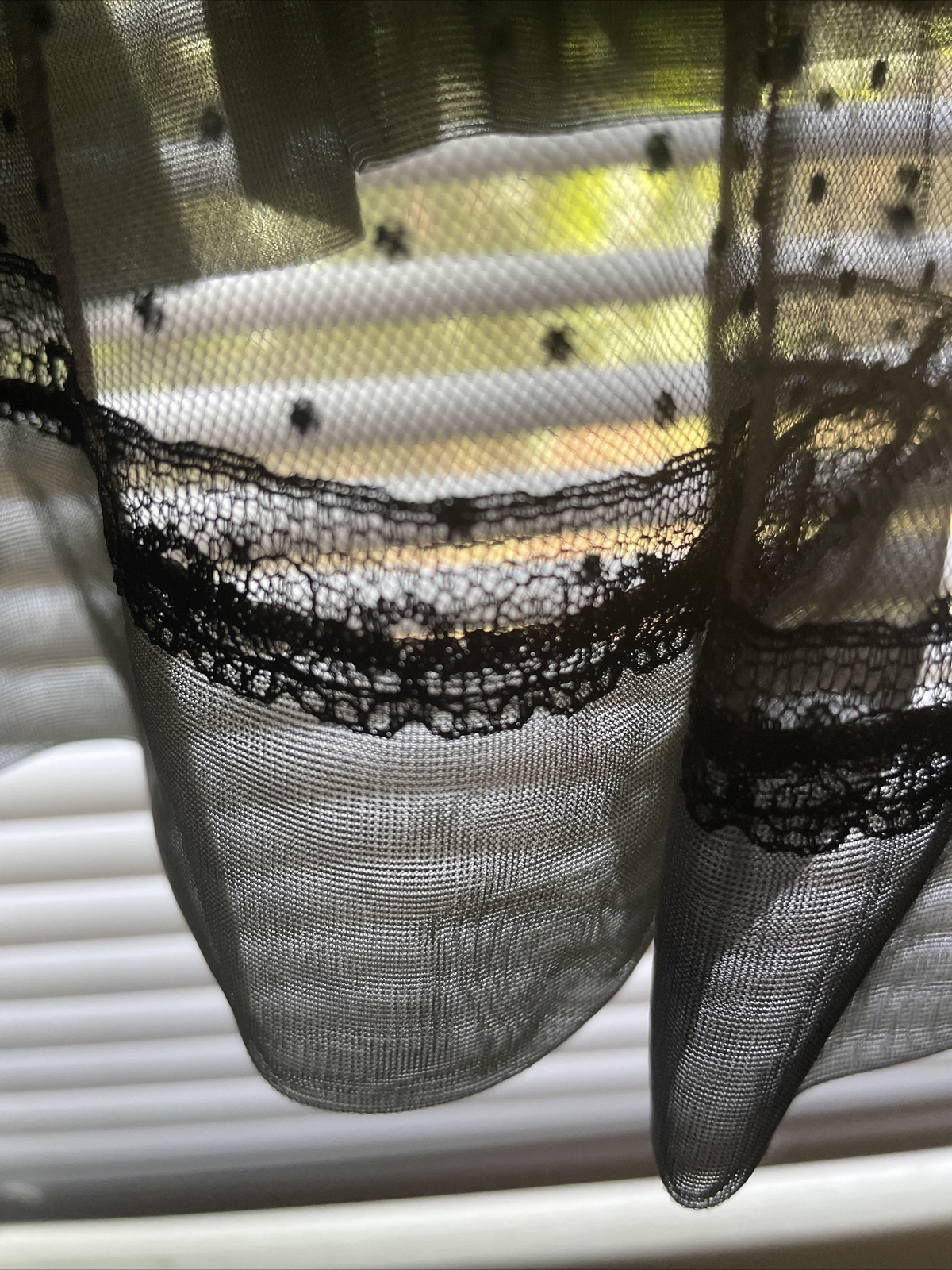 VTG Lisette Black Sheer Nylon Lace Babydoll Nightie N… - Gem