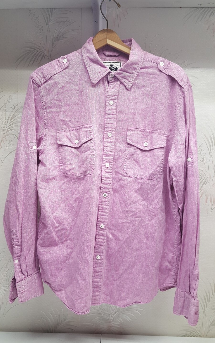 Express Mens Medium Pink Long Sleeve Button Up Shirt | eBay