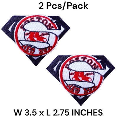 2PCS BOSTON REDSOX Super 3.5x2.75" Embroidered Iron On Patch | eBay