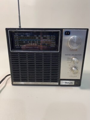 Vintage Roberts Multi Band TV/Weather Portable Radio Battery Powered R ...