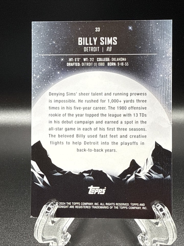 2024 Topps Midnight Billy Sims /149 Detroit Lions | eBay