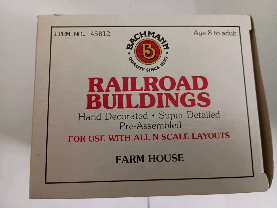 Bachmann N Scale Farm House Building White 45812 (T) AS PICTURED | eBay
