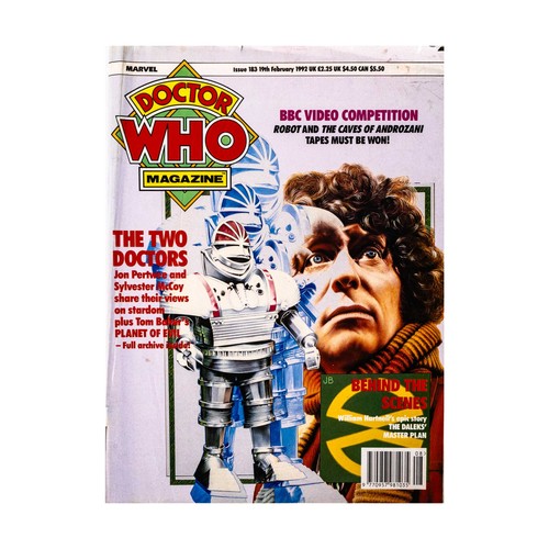 Marvel Doctor Who M #183 "Robot and The Caves of Androzani Two Docto ...