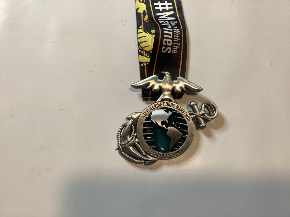 44th US Marine Corps Marathon Finisher USMC USA Oct 27, 2019 Medal | eBay