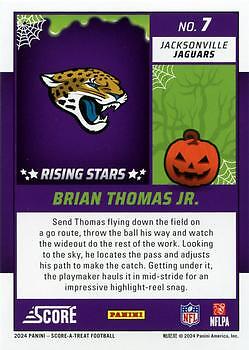 Brian Thomas Jr. 2024 Score-A-Treat #7 Rising Stars Orange Pumpkin ...
