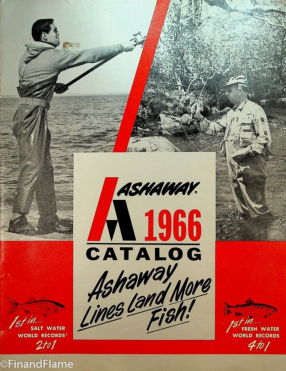Scarce Vintage 1966 Ashaway Antique Fishing Line Catalog 12 Pages ...