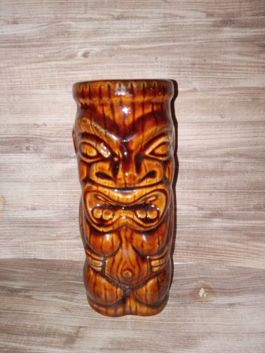 Brown Tiki Mug Planter Vase Porcelain Ceramic | eBay