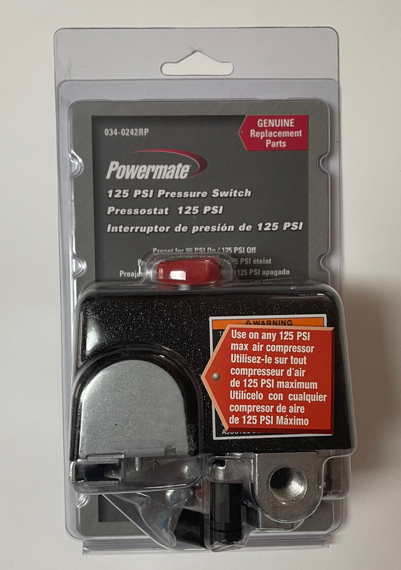 PowerMate 125 PSI Pressure Switch 034-0242RP - NEW | eBay