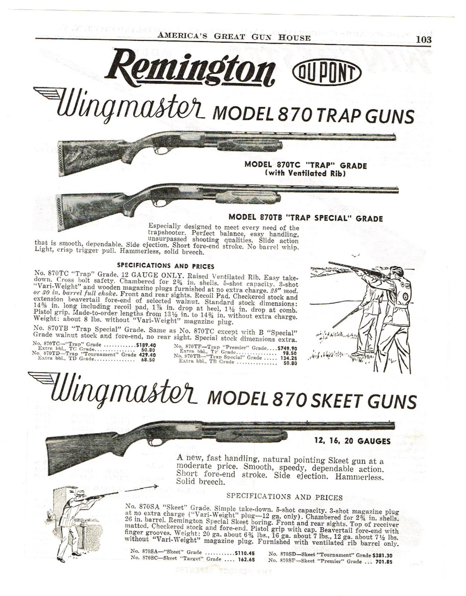 Remington 870 Wingmaster 20 Gauge
