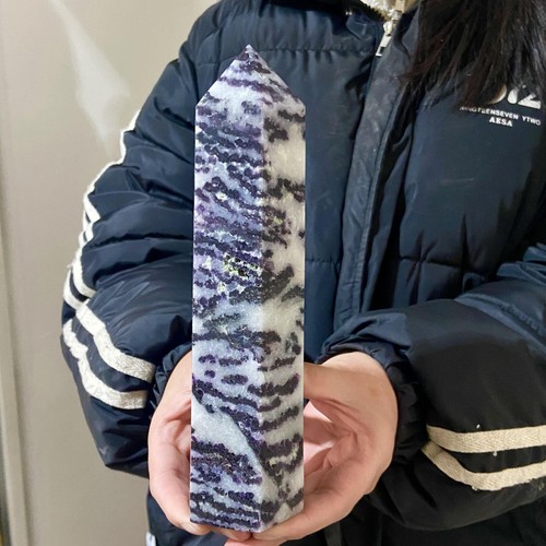 1.97LB Black & White Zebra Stone Obelisk - Rare Mineral Specimen | eBay