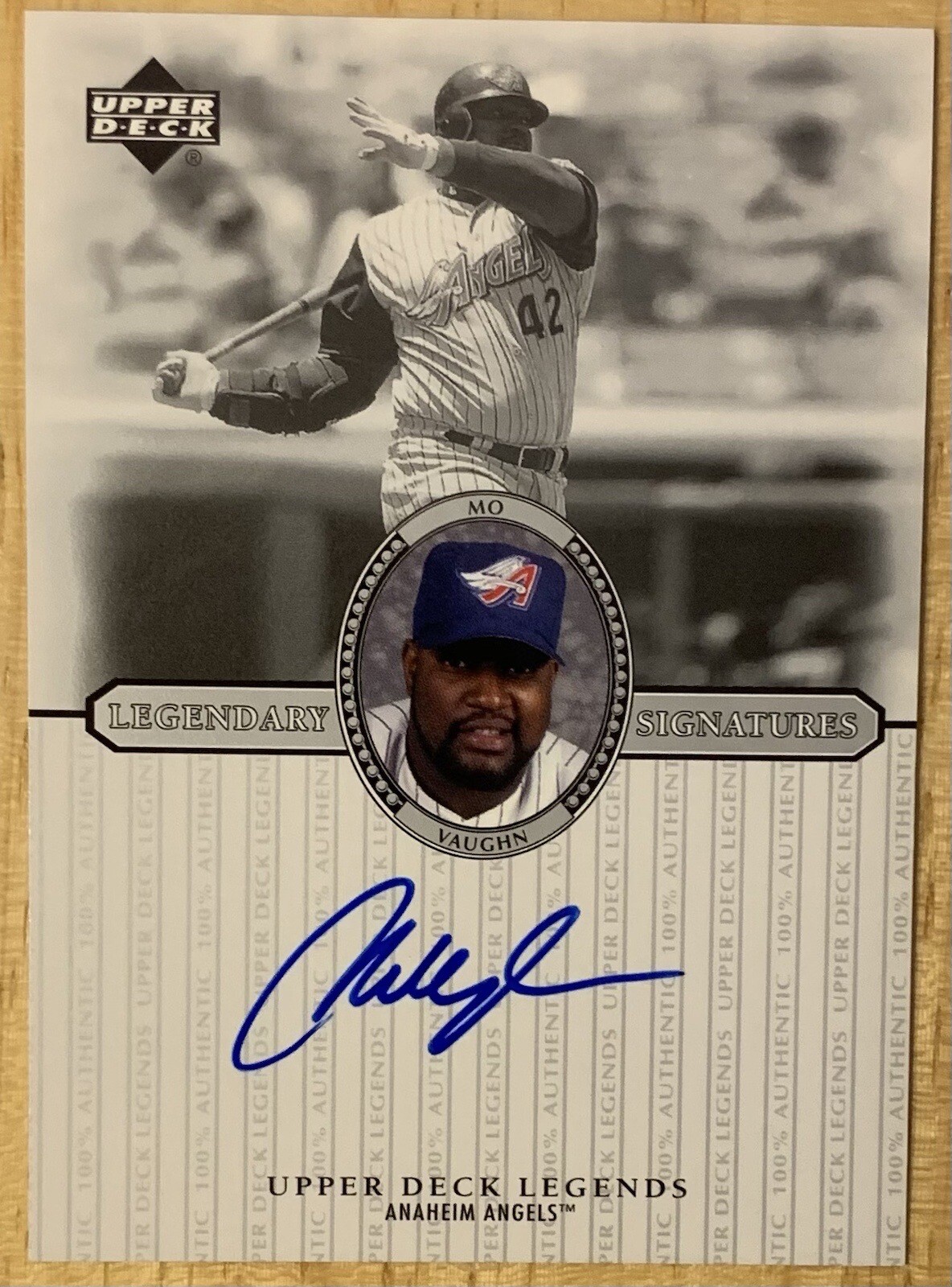 2000 Upper Deck Legends Legendary Signatures Mo Vaughn Autograph On ...
