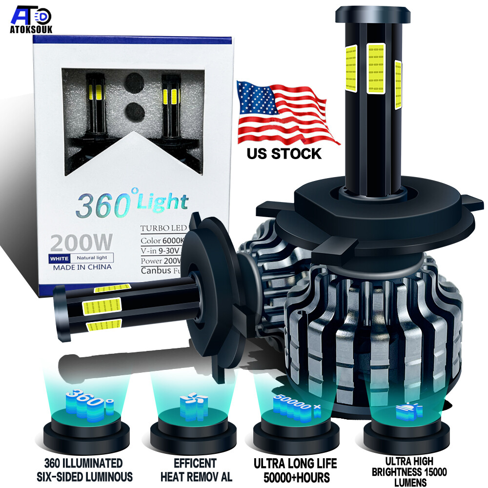 360° Glow H4 LED Headlight Bulb Replacement Kit For Toyota Tundra 14-19 ...