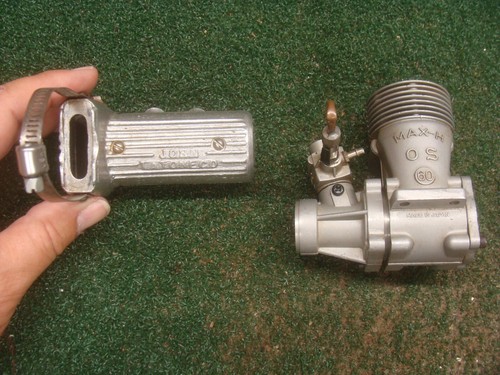 OS Max-H 60 Glow Engine RC Plane with Tatone muffler - for PARTS or ...