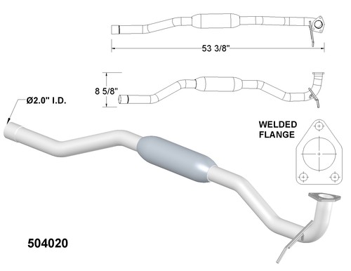Center Exhaust and Tail Pipes for 2011-2014 Mitsubishi RVR ES FWD | eBay